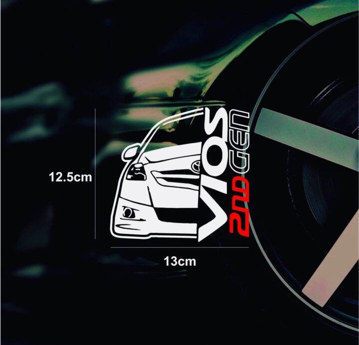 sticker vios 2nd gen ( 12.5 x 13 cm ) | Lazada Indonesia
