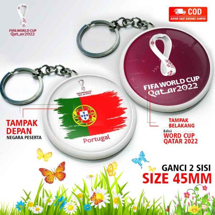 100 pcs WORLD CUP QATAR / Keychain WORLD CUP QATAR 2022 / Ganci Sepak ...