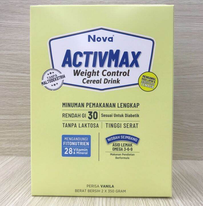 [TY PHARMACY] NOVA ACTIVMAX WEIGHT CONTROL CEREAL DRINKS (2x350gm) MEAL ...