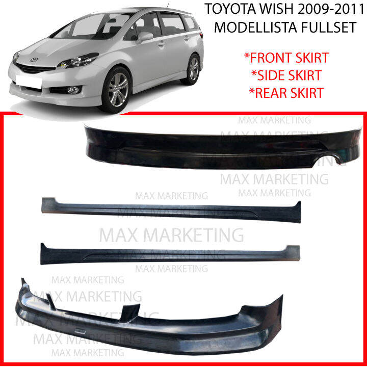 TOYOTA WISH 2009 MODELLISTA STYLE FULLSET BODYKIT (FRONT SKIRT/SIDE ...