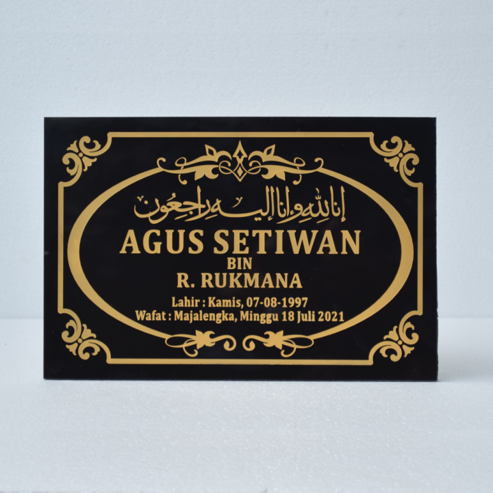 Batu Nisan Makam Custom Nama Kuburan - Free Packing Tebal | Lazada ...