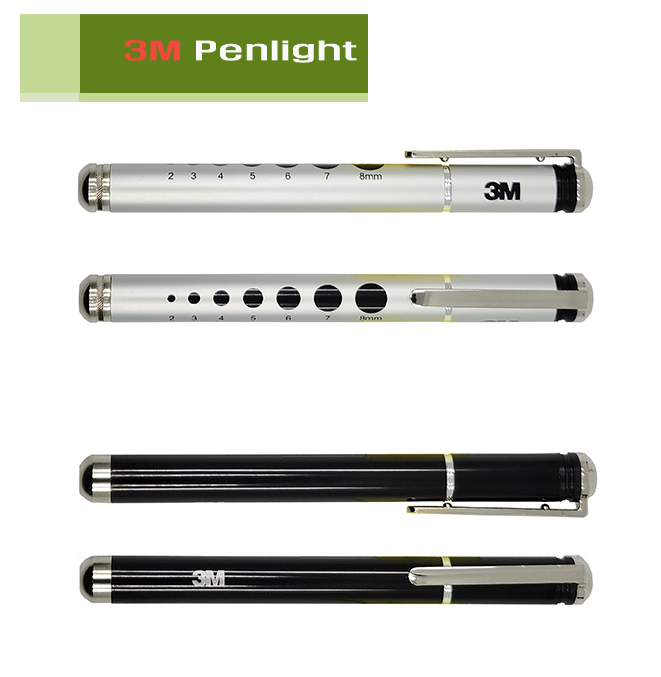 3M PL-330 / PL-550 PEN LIGHT SET [3M Korea] Medical and Dental penlight Pupil gauge first aid ...