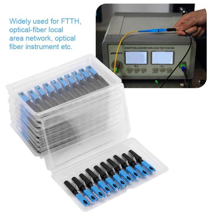 100pcs Embedded SC Fiber Optic Quick Connector Adapter สำหรับ FTTH ...