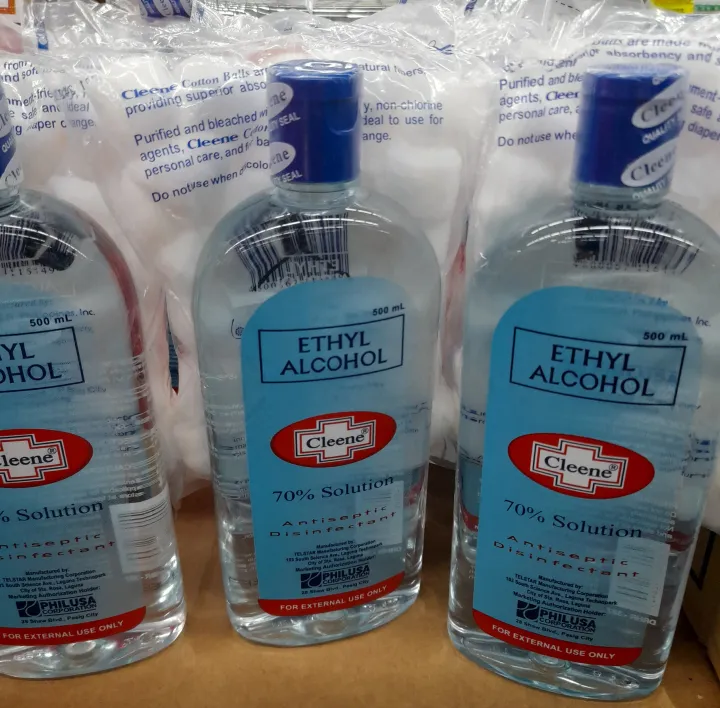 Cleene Ethyl Alcohol 70% Solution 500mL w/ Cleene Cotton Balls | Lazada PH