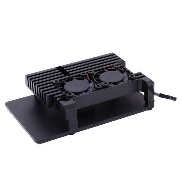 【In stock】for Raspberry Pi 4 Aluminum Case with Dual Cooling Fan Metal ...