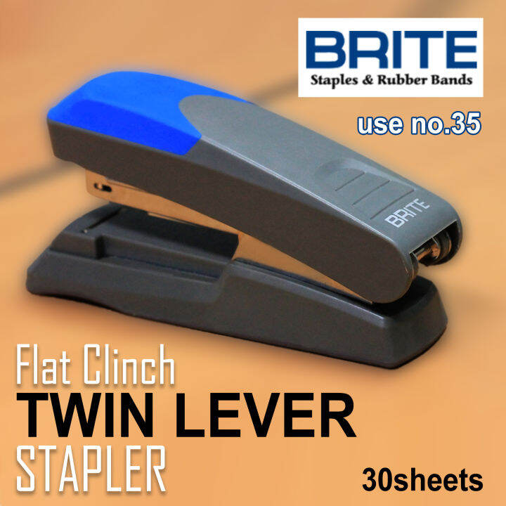 STAPLER BRITE HAND STAPLER FLATCLINCH TWIN LEVER STAPLER USE NO.35 26/6 ...