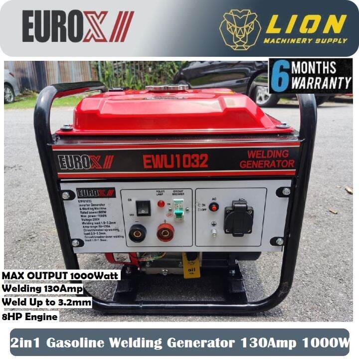 EUROX 2in1 Gasoline Welding Generator 130Amp 1000W EWU1032 - Heavy Duty - 6 Months Local ...