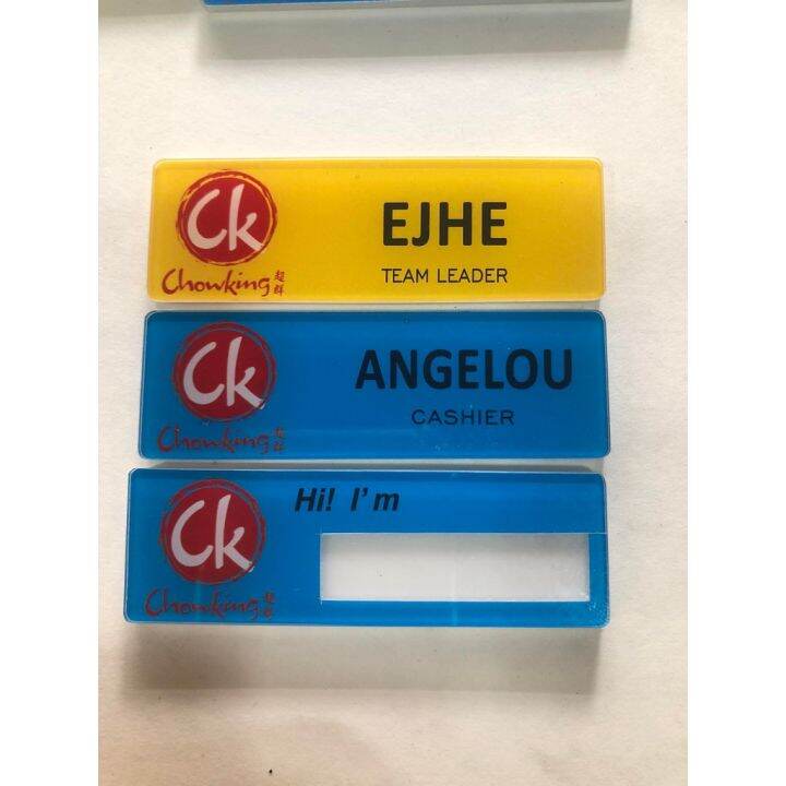 ღChowking nameplate namebadge nametag♖ | Lazada PH
