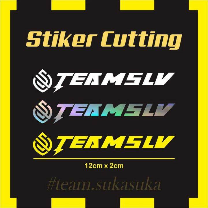 V.1 Stiker Logo TEAMSLV (1 warna) - Cutting Sticker Motor Helm Laptop ...