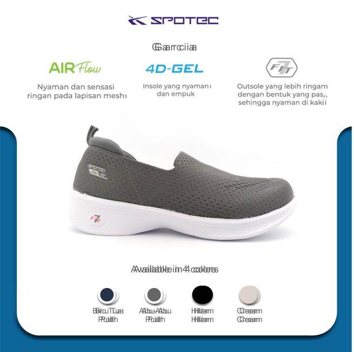 SPOTEC Sepatu WALKING Artikel GARCIA-abu tua/abu | Lazada Indonesia