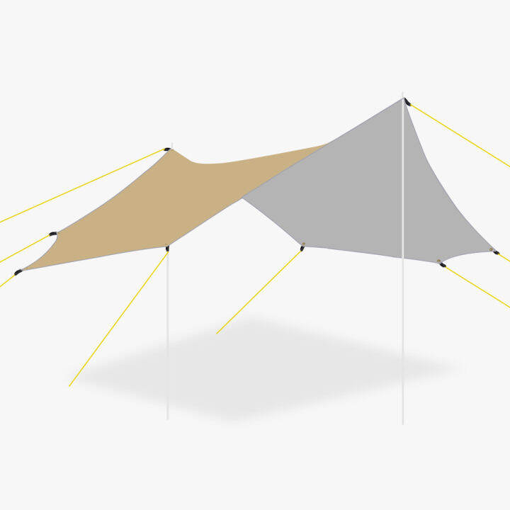 [Top Lander] COD Large Waterproof Camping Tarp 5.1x5.1m Octagon Tarapal ...