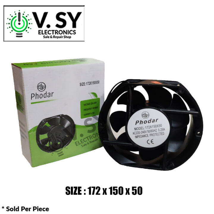 Phodar 220V-240V Blower Fan / Cooling Fan Size 172 X 150 X 50 Fan | Lazada PH