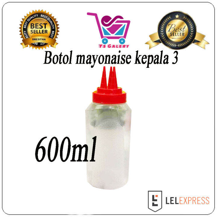 Ysgalery Botol mayonaise kepala 3 ukuran 600ML MAYO 006-K3 | Lazada ...