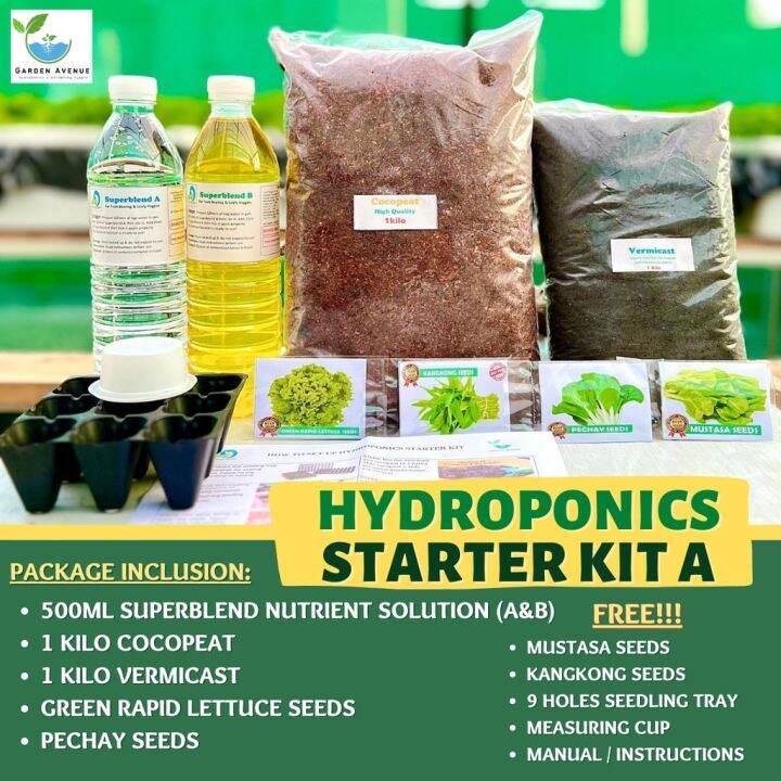 HYDROPONICS STARTER KIT A - FOR BEGINNERS (WITH MANUAL FREE SEEDS ...