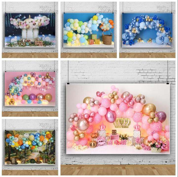 7x5ft Dream Balloons Castle Photography Background Wedding Birthday ...