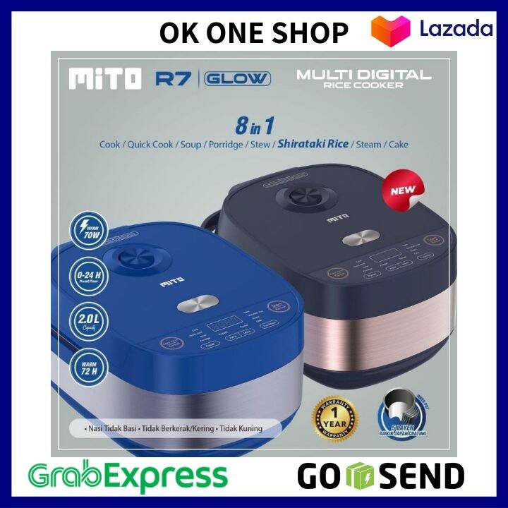 Mito Digital Rice Cooker R7 Glow 8in1 [2 Liter] | Lazada Indonesia