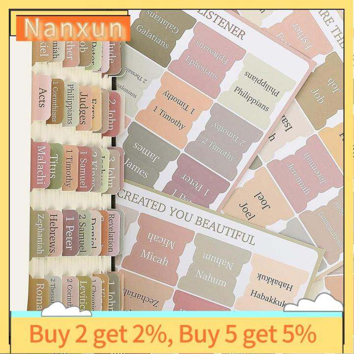NWSJ Multi-Color Bible Tabs Paper Stickers Note Paper Fun Book ...
