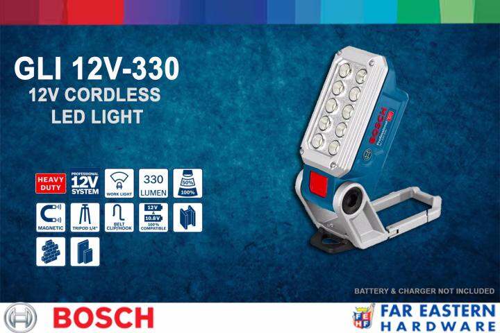 BOSCH GLI 12V-330 Cordless LED Torch Work Light (Baretool) RBPT12 ...