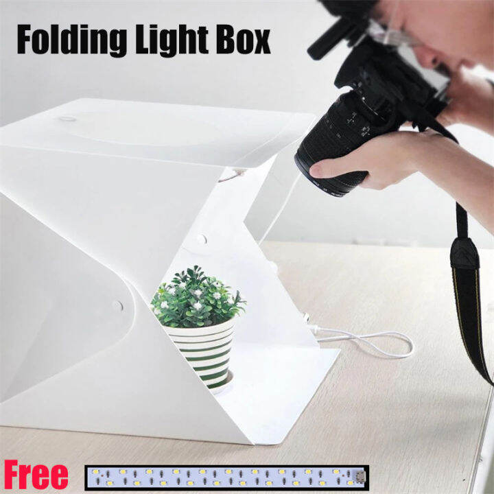 Mini Folding Photo Light Room Box Mini Photo Studio Box 1 Led Panel ...