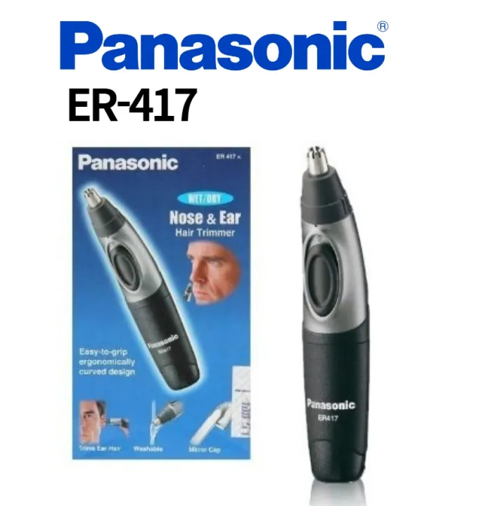 Panasonic ER-417 Nose & Ear Hair Waterproof Trimmer Clipper Battery ...