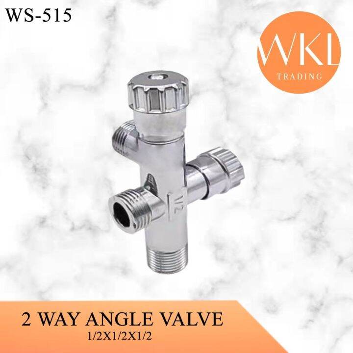 【READY STOCK】 WS-515 DOUBLE ANGLE VALVE WITH DOUBLE HANDLE 12X12X12 ...