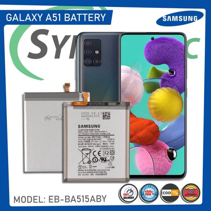 Original Samsung Galaxy A51 Battery Model: EB-BA515ABY (4000mAh ...