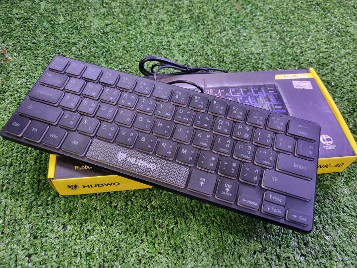 Nubwo Nk40 คีย์บอร์ดเกมมิ่ง 60% ปุ่มยาง | Lazada.co.th