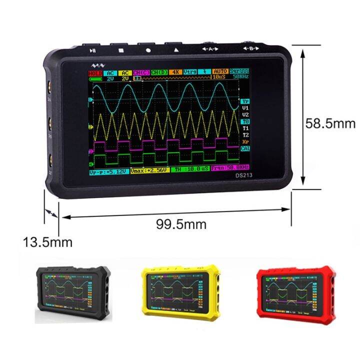 DS213 Digital Oscilloscope Mini Pocket Oscilloscope 100MS/S 4 Channel USB Oscilloscopio ...