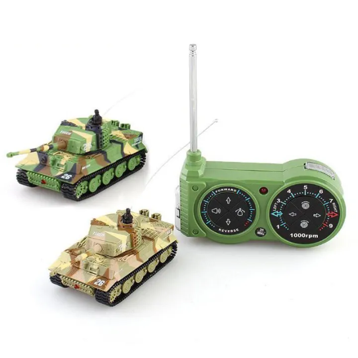 Remote Control Mini Tank 1:72 Simulation German Tiger Tank Military ...