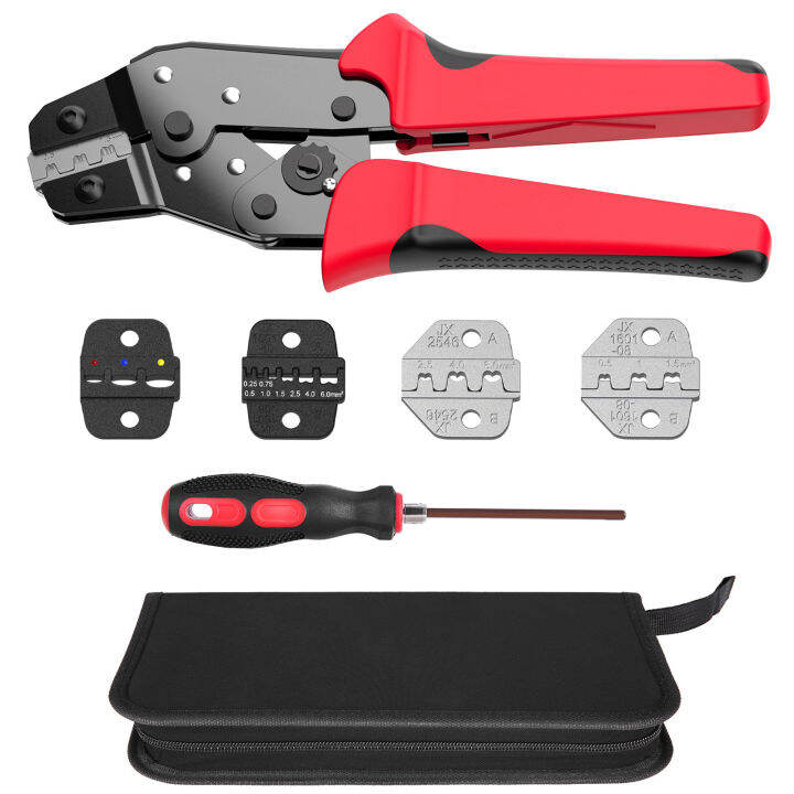 Crimping Tool Kit With Bag Cable Ratchet Crimping Pliers With 4