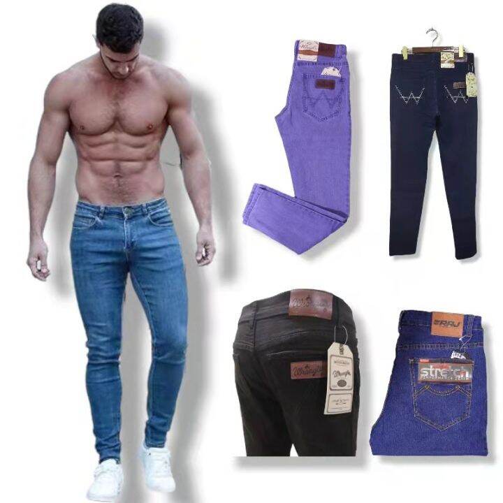 Pants Maong For Men's Jeans blue Strechable AB01 | Lazada PH