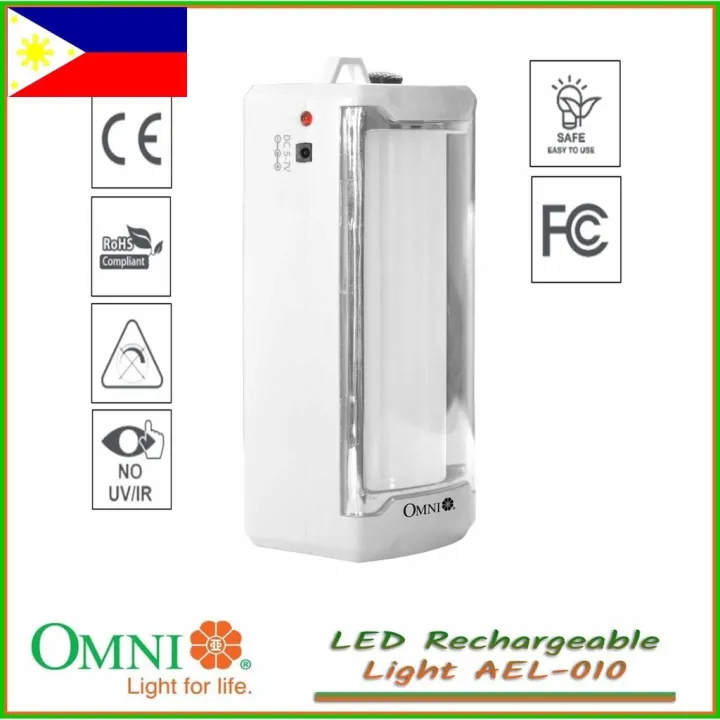 top.1 Omni LED Rechargeable Emergency Light AEL-010 Original Authentic | Lazada PH