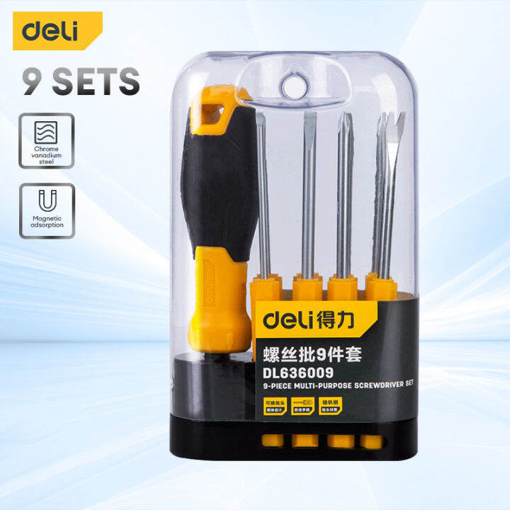 Deli 8 in 1 Screwdriver Set Interchangable Screwdriver Magnetic PH ...