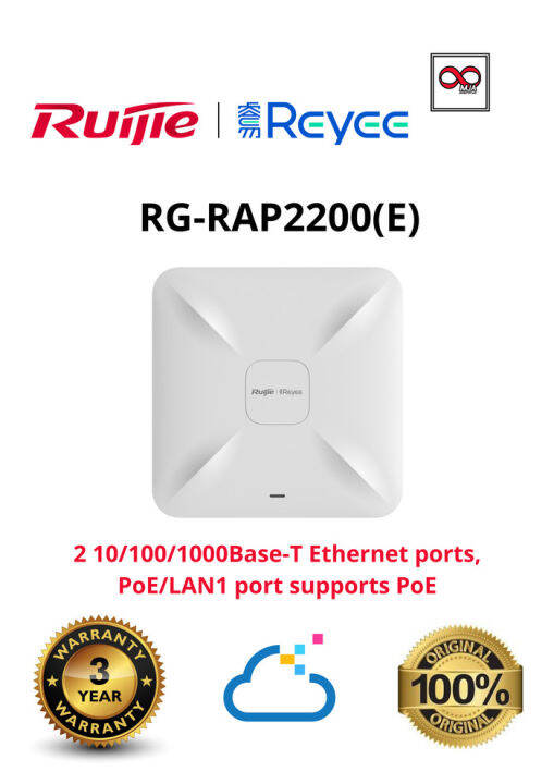 Ruijie Reyee RG-RAP2200(E) AC1300 Dual Band Gigabit Access Point | Lazada Indonesia