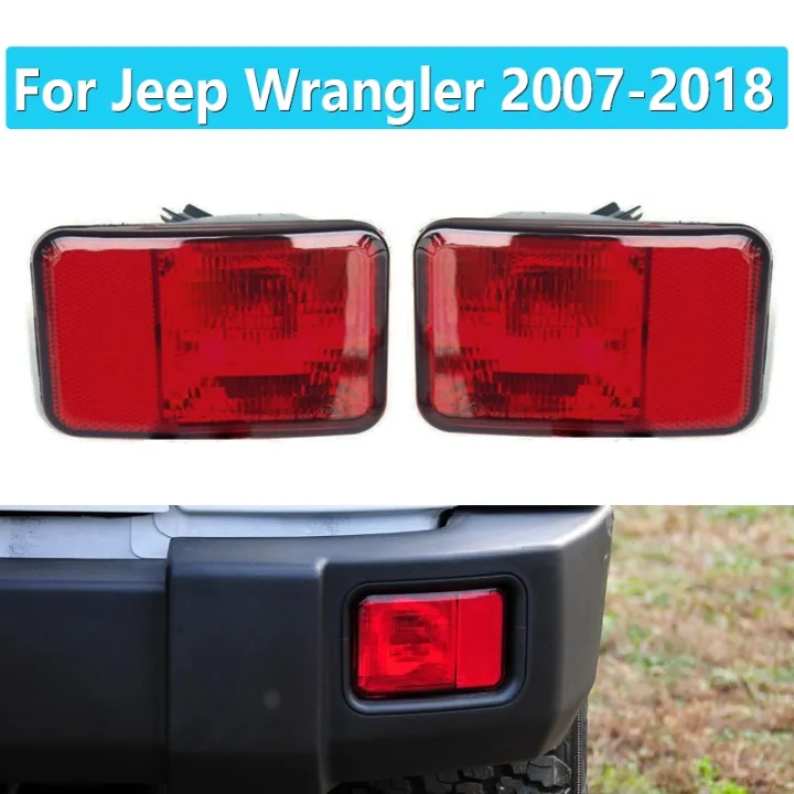 Rear Bumper Fog Light For Jeep Wrangler 2007 2018 Lamp Housing ...