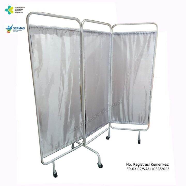 Bedscreen - Skerem - Pemisah Ruangan Rawat Inap 3 Bidang Besi | Lazada ...