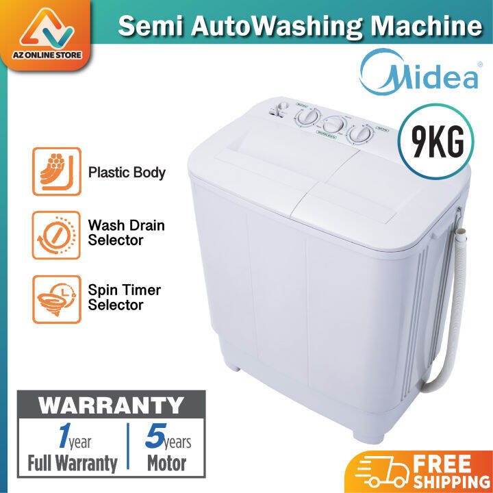 Midea MSW-9008P Semi Auto Washing Machine 9KG | Lazada