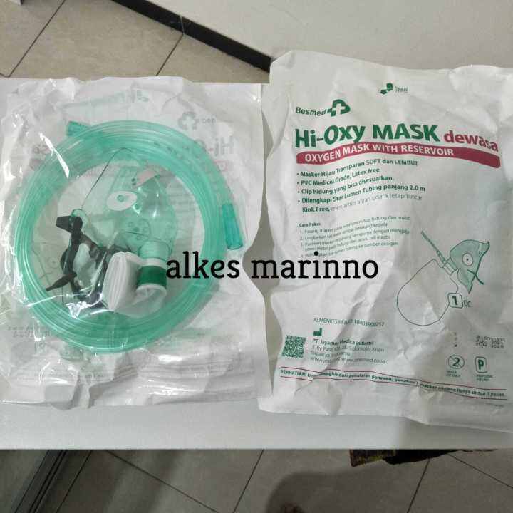 Hi - Oxygen / Masker Oksigen NRM / Masker Oksigen dengan Sungkup dan ...