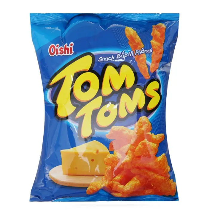 Snack bắp vị phô mai Oishi Tom Toms 42g được sản xuất dựa trên dây ...