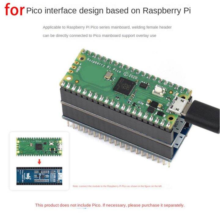 Waveshare Pico 10DOF IMU for Raspberry Pi Pico RP2040 Development Board 10-Axis Sensor Expansion ...