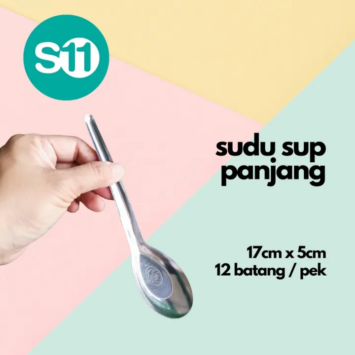 12 batang Stainless Steel Sudu 12pcs Sudu kelapa/Sudu Cendol/Sudu ABC ...