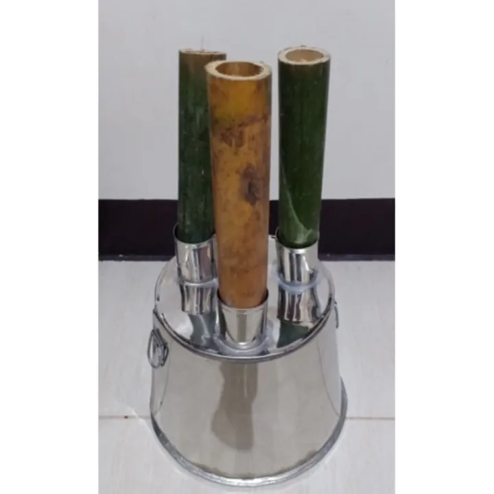 Puto Bumbong Steamer 3-holes with Free 3 pcs Bamboo Sticks Stainless ...