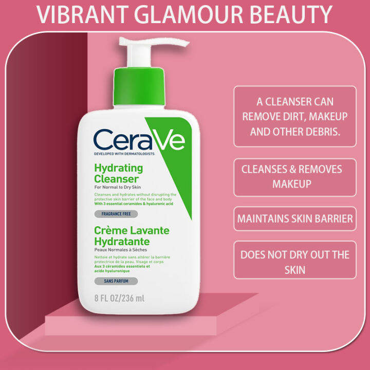 CeraVe hydrating cleanser Crème lavante hydratante visage corps ...