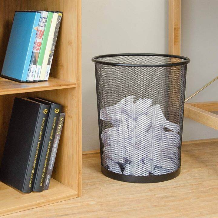 Black / Silver Wire Mesh Dustbin | Lazada