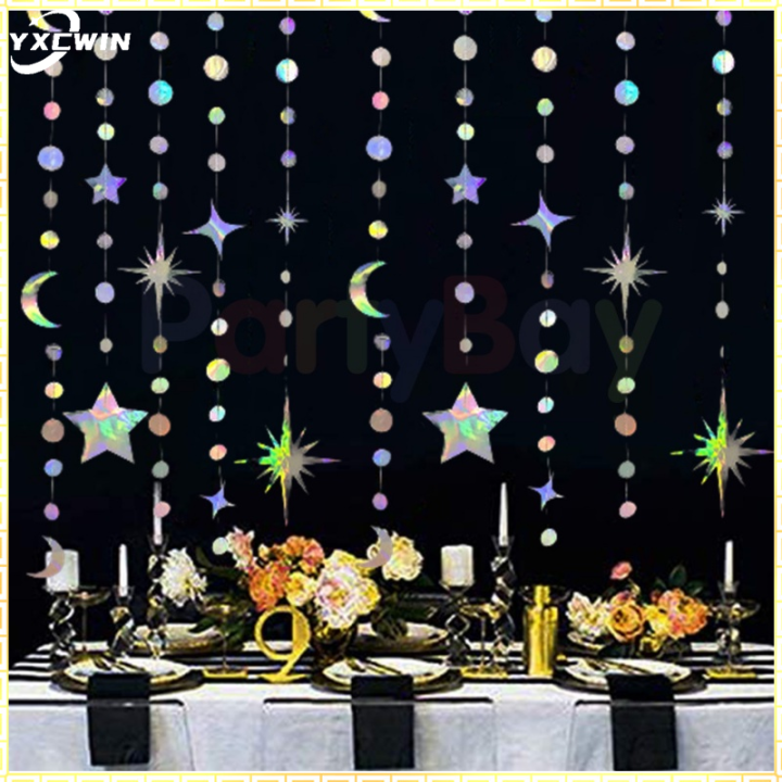4M Hari Raya Star Decorations Ramadan Decorations Iridescent Star Moon ...