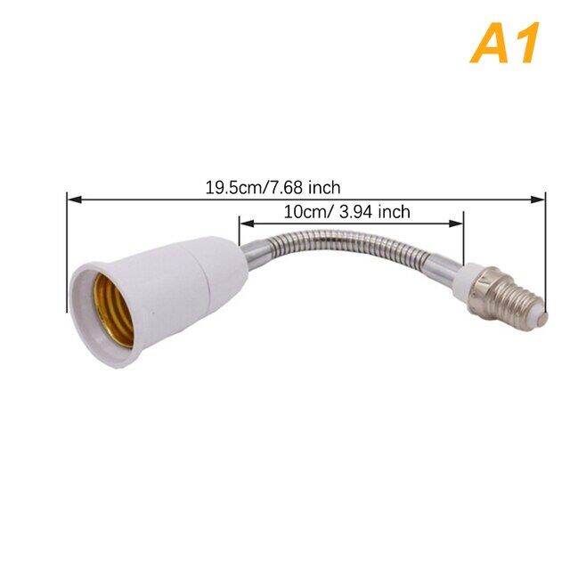 LED Adapter E14 To E27 E14-E27 Extended Lamp Cap Conversion Lamp Base ...