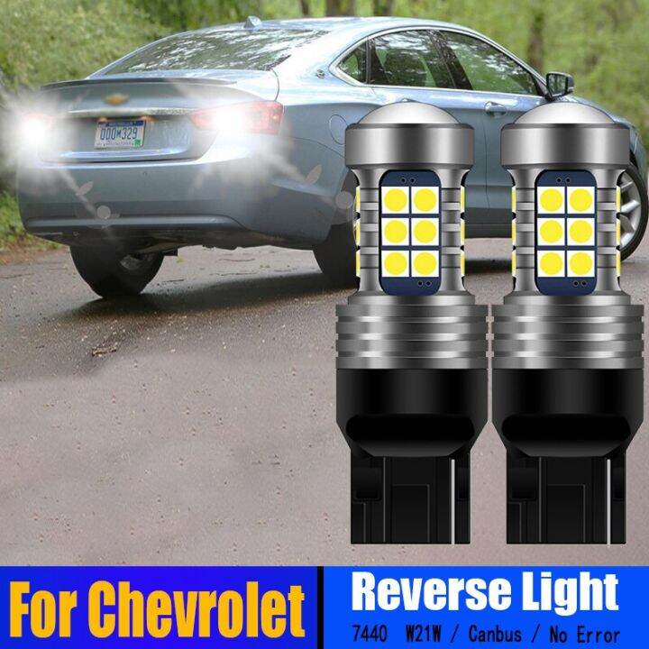 2pcs Canbus Free Error LED Reverse Light Bulb Auto Backup Lamp W21W ...