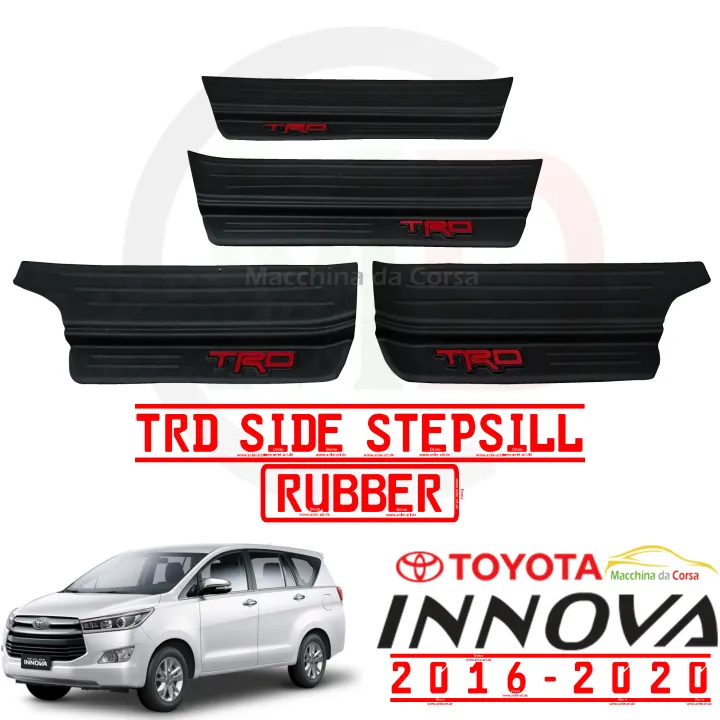 Toyota Innova 2016-2020 TRD Door Side Stepsill (Rubber-Made) | Lazada PH