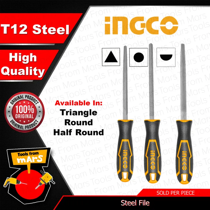 INGCO Steel File 200mm T12 Steel •TOOLS FROM MARS• IHT | Lazada PH