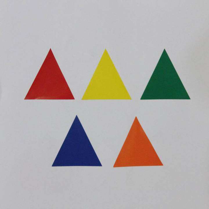 STICKER SEGITIGA WARNA WARNI UNTUK TEMPELAN STICKER BULAT PENANDA ...